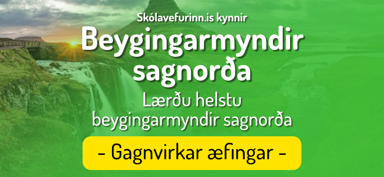 Nýtt: Lærðu beygingarmyndir sagnorða | skolavefurinn.is
